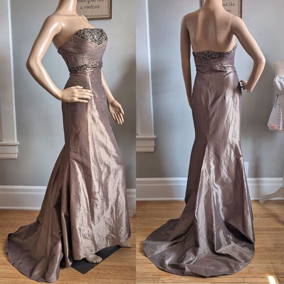 Sparkle | Dresses | Vintage Y2k Sparkle Strapless Gown Princess Prom ...